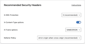Configuring recommended Security Headers - Really Simple Security